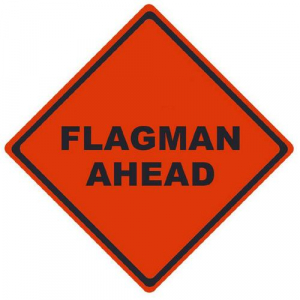 Buy NMC RUMR4807, Traffic Sign "Flagman Ahead", 48" x 48" - Mega Depot