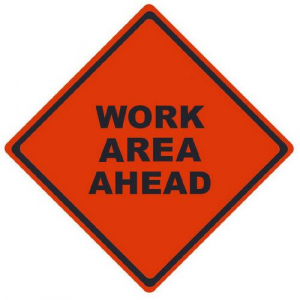 Buy NMC RUMR4828, Traffic Sign "Work Area Ahead", 48" x 48" - Mega Depot