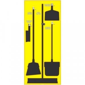 Buy NMC SB107ACP, Janitorial Shadow Board Yellow/Black Composite 30" x ...