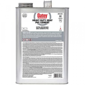 Buy Oatey 31123, PVC Heavy Duty Gray Fast Set Cement, Gallon, (Pack of ...