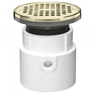 Buy Oatey 72038, PVC Pipe Base General Purpose Drain with 5" Brass ...