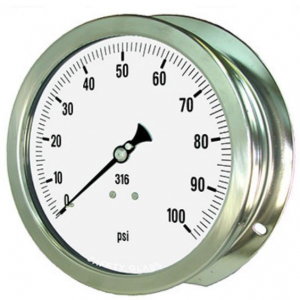 Buy PIC Gauges 6009-4RR-GF, 6000 Series 6" Pressure Gauge, 0/5000 PSI ...