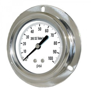 Buy PIC Gauges S304D-208C, 300 Series 2" Pressure Gauge, Front Flange ...