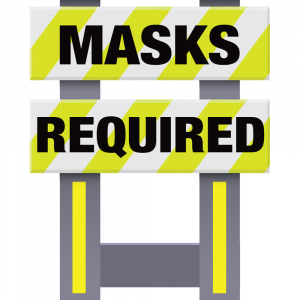 Buy Vestil FSB-3832-VYL-018, Safety Barricade "Masks Required", Yellow ...