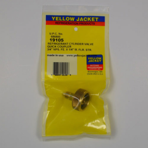 Buy Yellow Jacket 19105, NPS Cylinder Adapter with 1/4" Male Flare ...