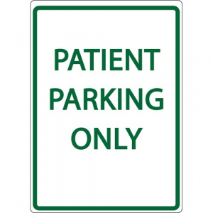 Buy Zing Green Products 3080, "PATIENT PARKING ONLY" Eco Parking Sign ...