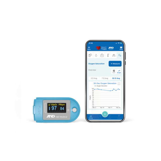 Buy A&D Medical UP-200BLE, Essential Wireless Fingertip Pulse Oximeter - Mega Depot