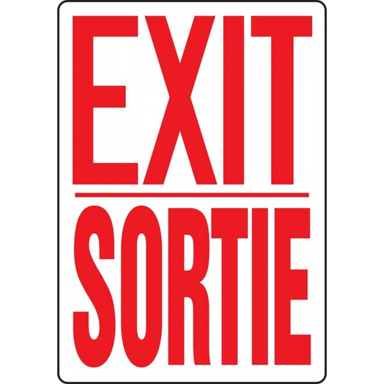 UPC 046642204987 - Bilingual Safety Sign "Exit / Sortie" | upcitemdb.com