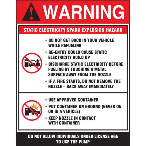Buy Accuform LCHL338, Sign "Static Electricity Spark Explosion ...