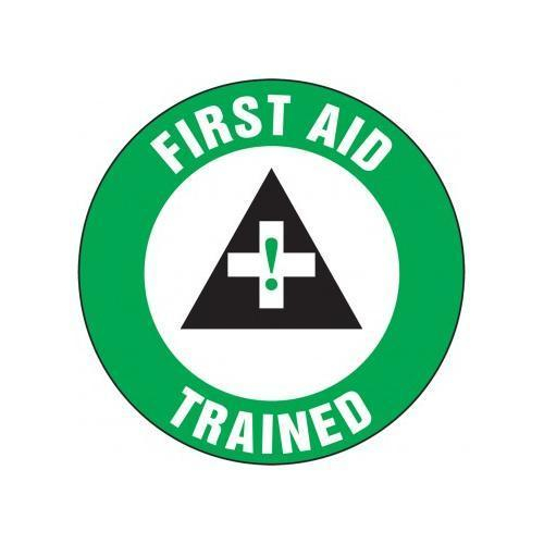 Buy Accuform LHTL312, 1-1/2" Hard Hat Sticker "First Aid Trained ...