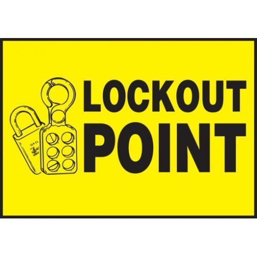 Buy Accuform LLKT433, 3-1/2" x 5" Safety Label "Lockout Point" - Mega Depot
