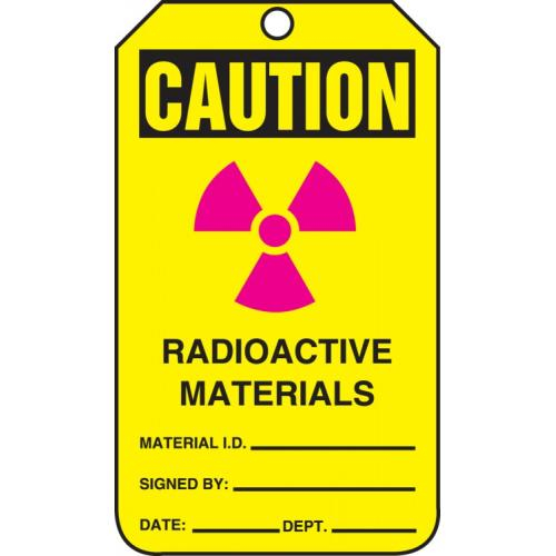 Buy Accuform MCGT212PTM, OSHA Tag "Caution Radioactive Materials ...