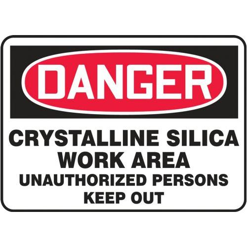 Buy Accuform MCHG144VS, Danger Safety Sign "Crystalline Silica Work ...