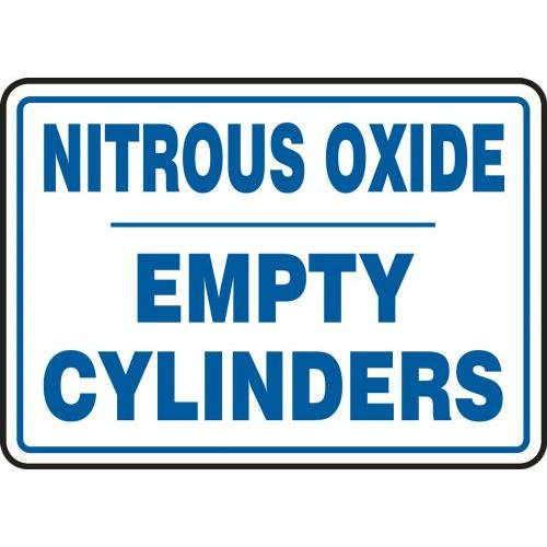 Buy Accuform MCPG556VS, Cylinder Sign "Nitrous Oxide - Empty Cylinders ...