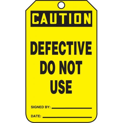 Buy Accuform MDT676CTM, PF-Cardstock Tag "Caution Defective Do Not Use ...