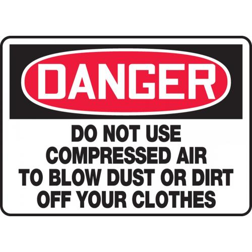 UPC 046642561271 - Sign "Do Not Use Compressed Air to Blow Dust ...