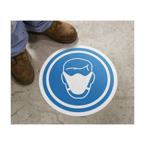 Buy Accuform MFS446, Slip-Gard 12" Floor Sign with Face Mask Symbol ...