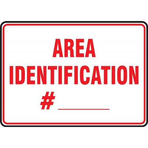 Buy Accuform MFSY536VA10, 7" x 10" Safety Sign "Area Identification ...