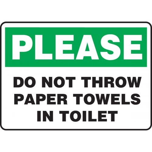 Buy Accuform MHSK942XP, 7" x 10" Safety Sign "Please Do Not Throw ...