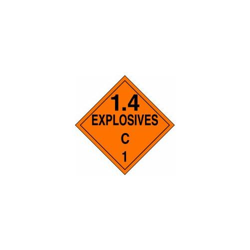 Buy Accuform MPL128MG1, DOT Placard Hazard Class 1 "Explosives 1.4C ...