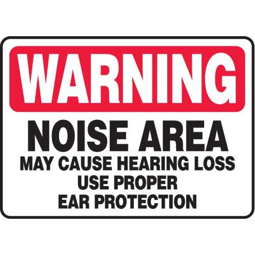 Buy Accuform MPPE306VS10, 10" x 14" OSHA Safety Sign "Noise Area ...