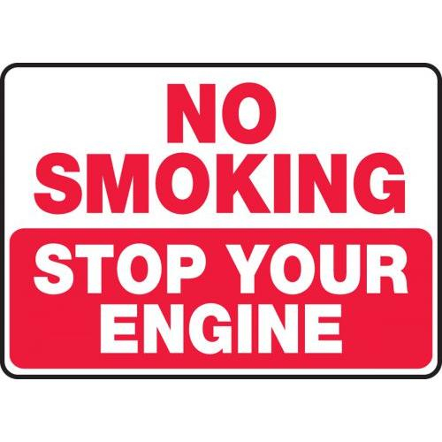 Buy Accuform MTKC504VS10, 10" x 14" Safety Sign "Stop Your Engine ...