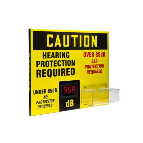 Buy Accuform SCS608, OSHA Caution Decibel Meter Sign w/ Ear Plug ...