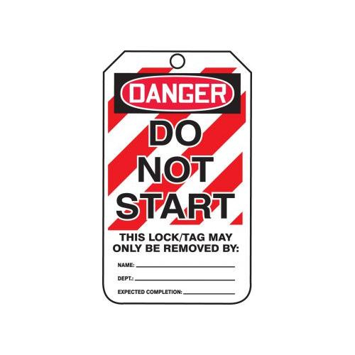 Buy Accuform TAM104PTP, 4-1/4" x 2-1/8" OSHA Safety Tag "Do Not Start ...