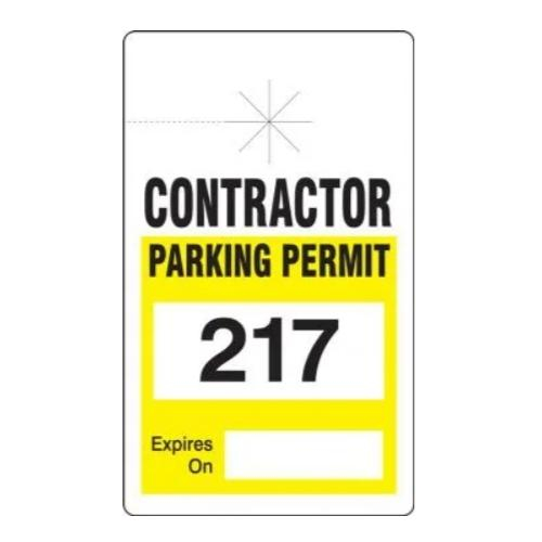 Buy Accuform TNTR302YLC, Contractor Parking Permit, 200-299, Yellow ...