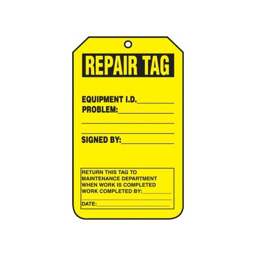 Buy Accuform TRS242CTM, Equipment Status Safety Tag "Repair Tag" - Mega ...