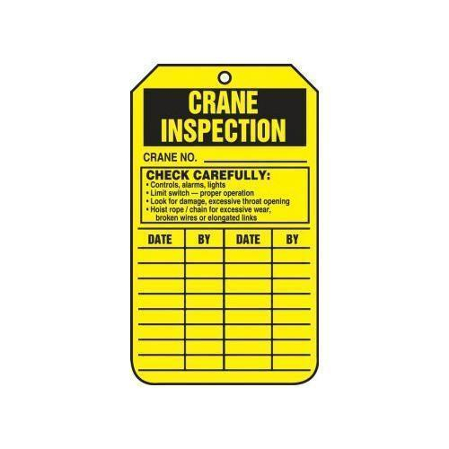 Buy Accuform TRS308CTP, Jumbo Crane Status Safety Tag "Crane Inspection ...