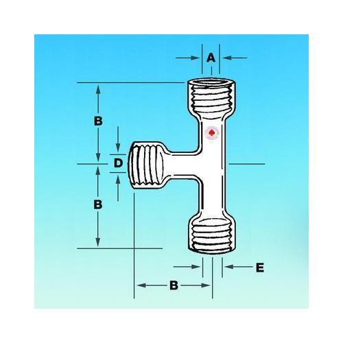 Buy Ace Glass 7495-27, Reduced Ends Air Sampling Tee, 25 mm Ace-Thred ...