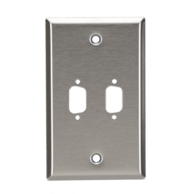 Buy BlackBox WP071, Stainless Steel Wallplate, DB9, Single-Width, 2 ...