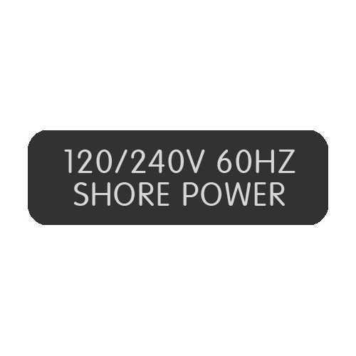 Buy Blue Sea Systems 8063-0517-BSS, Label "120/240V 60 Hz Shore Power ...
