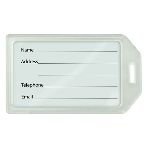 Buy Brady People Id 1840-6200, Frosted Molded Luggage Tag Holder, (Pack ...