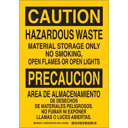 Buy Brady 125396, Waste Material Storage Only... Sign - Mega Depot