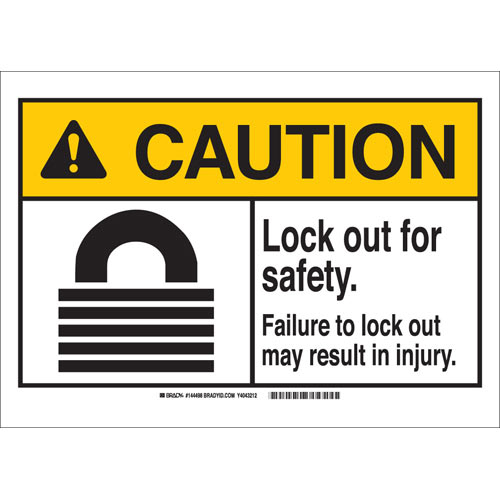 Buy Brady 144498, Safety. Failure To Lockout... Sign - Mega Depot