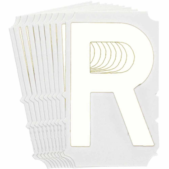Buy Brady 5170P-R, Label Letter "R" White Gothic Font Quik-Align - Mega ...