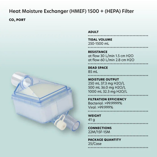 Buy Dynarex 30112, Heat Moisture Exchanger Filter HME 1500 w/ HEPA ...