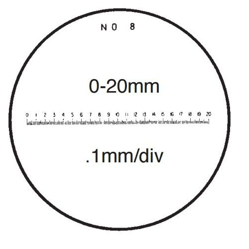 Buy Fowler 52-667-008-0, 7X Pocket Optical Comparator Reticle #8 ...
