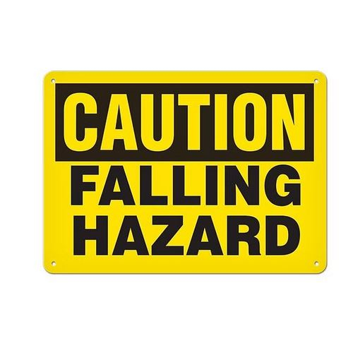 Buy GHS Safety SA2071P, Caution Sign "Falling Hazard" 7" x 10" Rigid ...