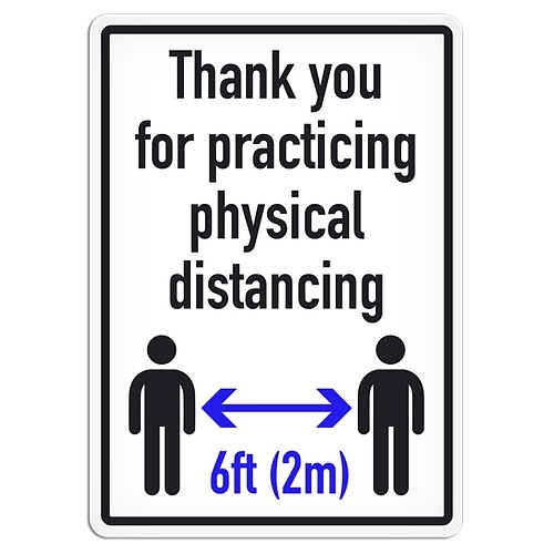 Buy GHS Safety SA5093AL, Notice Sign, Physical Distancing (7" x 10 ...