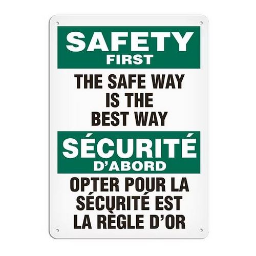Buy GHS Safety SA6034V, Safety Sign "The Safe Way" 7" x 10" VynMark ...