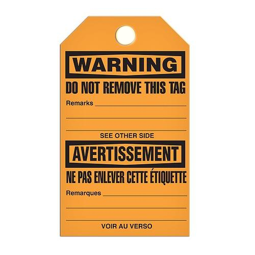 Buy GHS Safety TG7017PT, Warning Tag "Sharp Edges", Poly Tag - Mega Depot