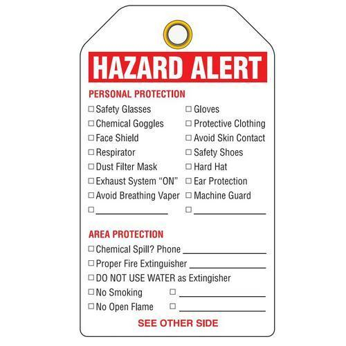 Buy GHS Safety TG8026PT, Hazardous Material Tags NFPA "Hazard Alert ...
