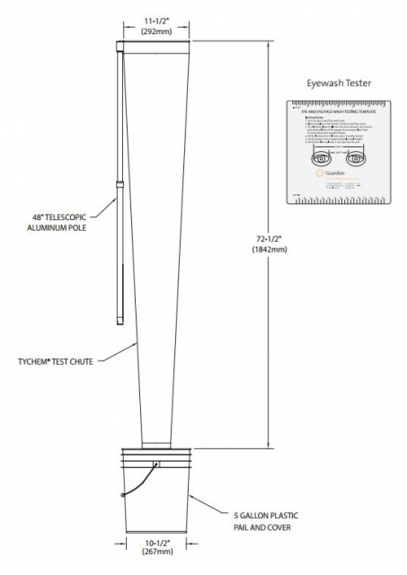 Buy Guardian Equipment AP250-005, Emergency Shower Test Chute Kit with ...
