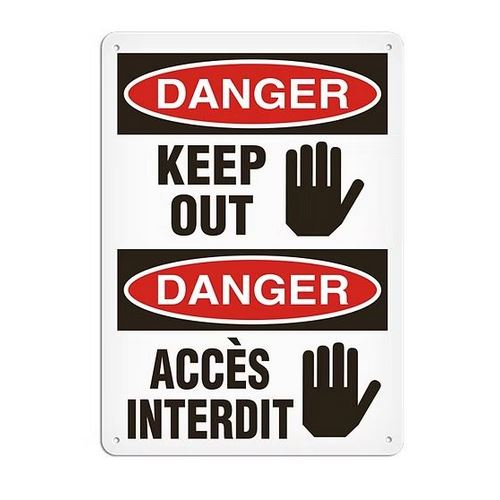 Buy Incom SA6001P, Danger Safety Sign "Keep Out" 7" x 10" Rigid HDPE ...