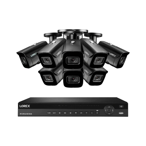 Buy Lorex NC4K4F-168BB, NVR System, 8 Bullet Black Cameras, 30 fps ...