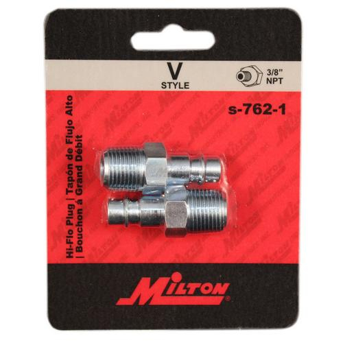 Buy Milton s-762-1, 3/8" MNPT V Style High Flow Steel Plug, (10 Packs ...