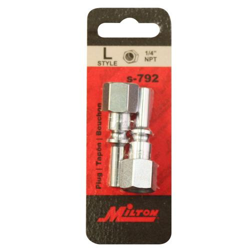 Buy Milton s-792, 1/4" FNPT L Style Plug, (10 Packs) - Mega Depot